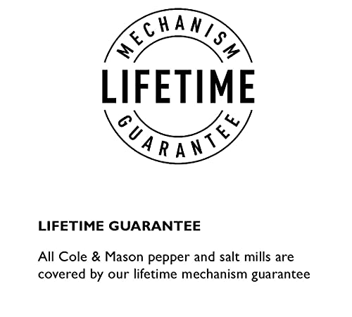 Cole & Mason H321806 City Salt and Pepper Mills | Precision+ Stemless | Concrete/Acrylic | 160 mm | Gift Set | Includes 2 x Salt and Pepper Grinders | Lifetime Mechanism Guarantee