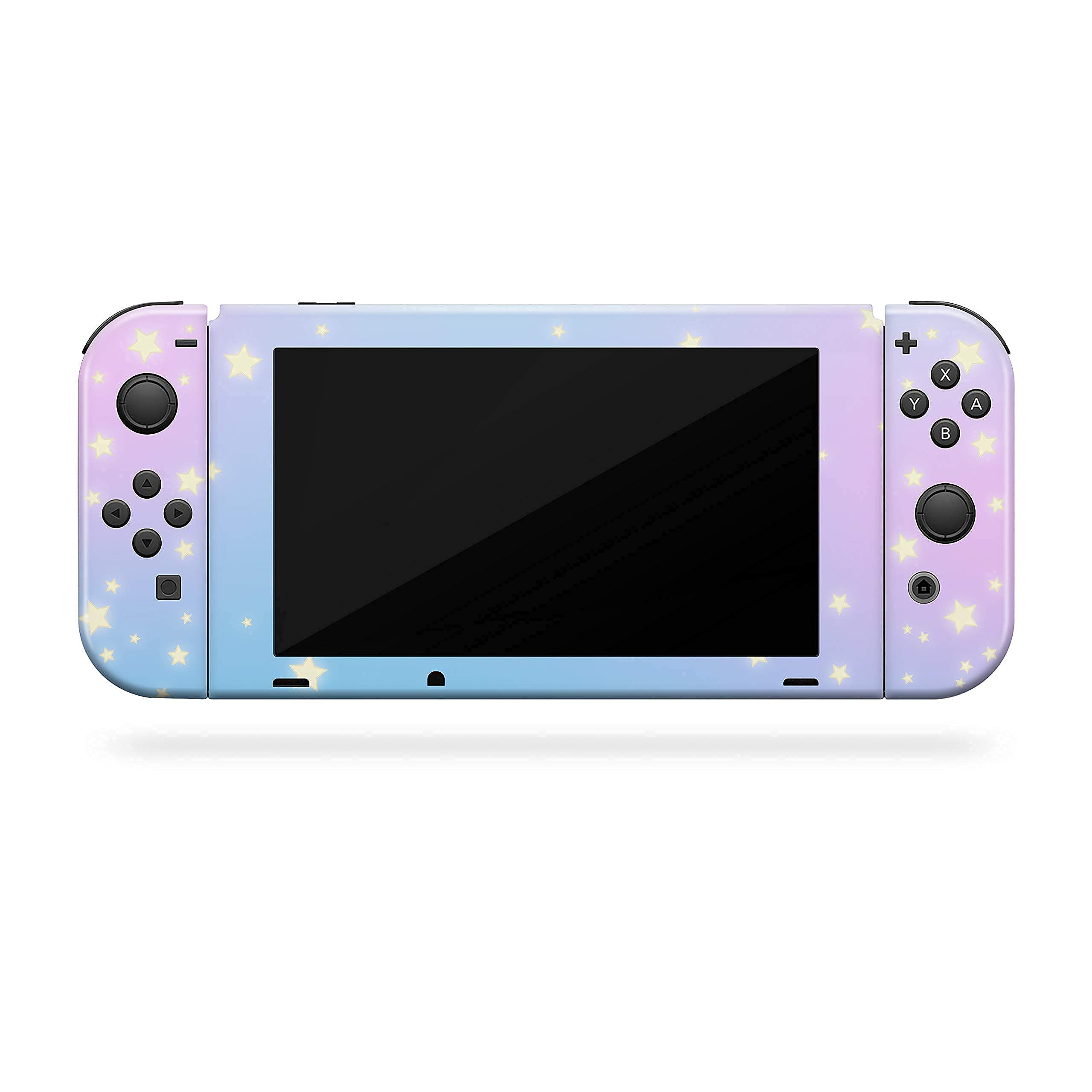 Tacky design Bundle Clouds Skin for Nintendo Switch & Clouds Skin for Pro Controller Set, Pastel Starry Blue Sky Vinyl 3m Stickers Moon Full wrap Cover