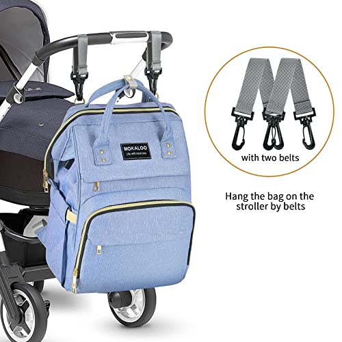 Mokaloo Diaper Bag Backpack, Large Baby Bag, Multi-functional Travel Back Pack, Anti-Water Maternity Nappy Bag Changing Bags