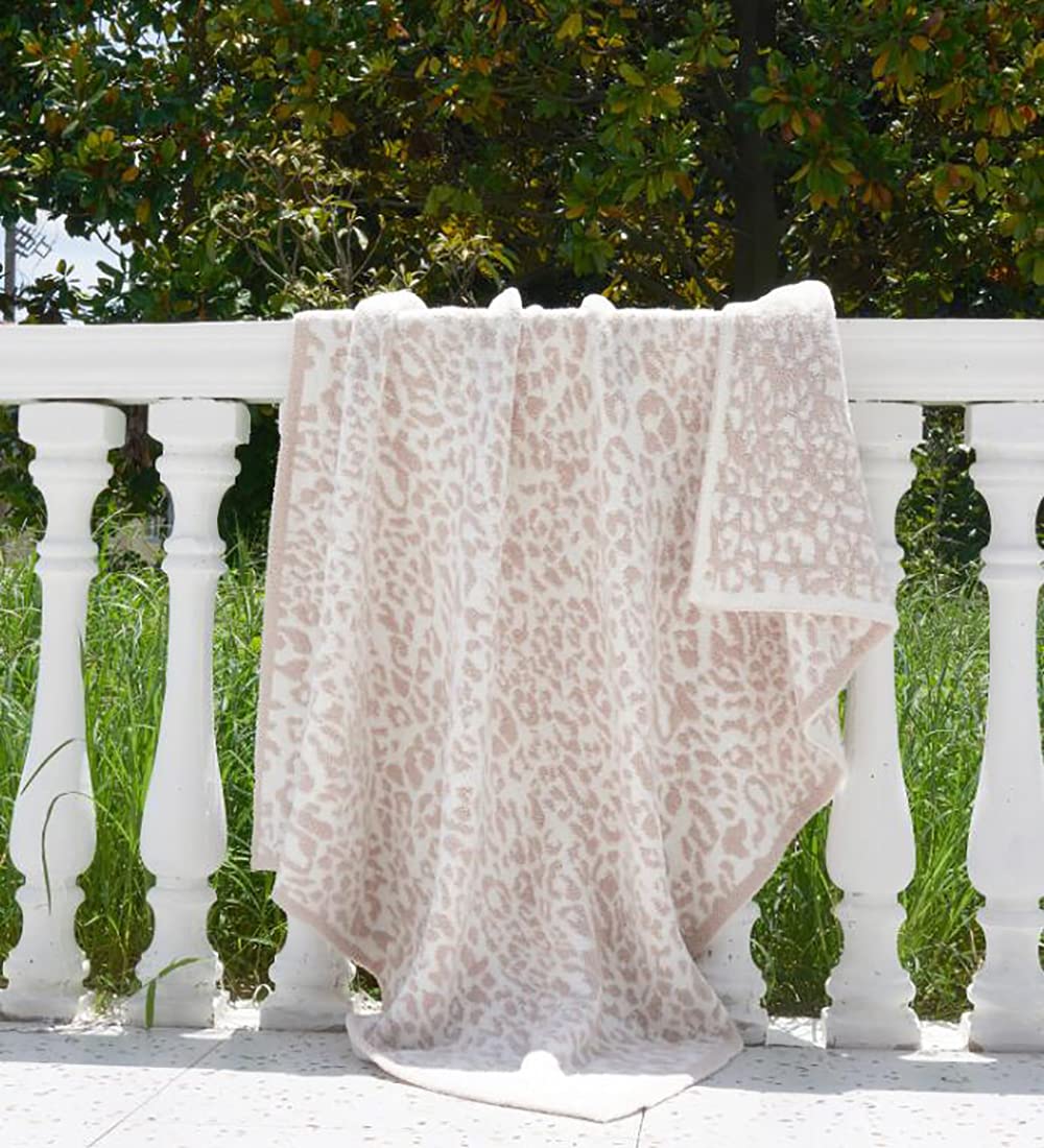 Fluffy Microfiber Knitted Blanket Super Soft Cozy Lightweight Blanket 30"X40" (Beige)¡