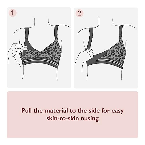 Momcozy 4-in-1 Pumping Bra Hands Free, Fixed Padding Nursing Bra & Maternity Bra, YN12 Wearable Breast Pump Bra Cotton-Nylon Comfort & Support for M5, S12 Pro, Spectra, Elvie, Willow,etc, Small