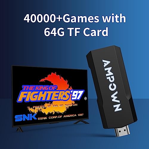 GD20 Game Stick 64G Built in 30,000+ Games, Dual 2.4G Wireless Controllers, Video Game Consoles for 4K 60fps HDMI Output with 20+ Emulators