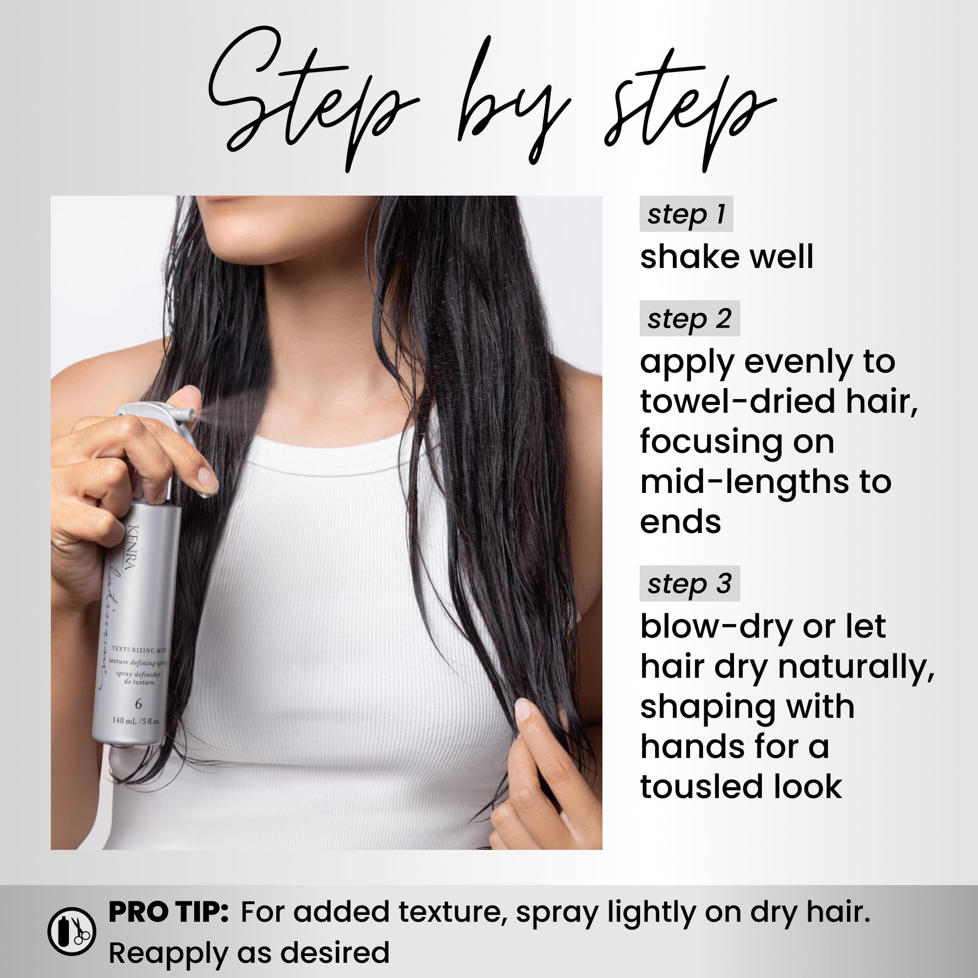 Kenra Platinum Texturizing Mist 6 | Texture Defining Spray | Defines Texture & Boosts Fullness | Protects Against Humidity Up To 24 Hours | Flake-Free & Non-Drying | All Hair Types | 5.0 fl. oz
