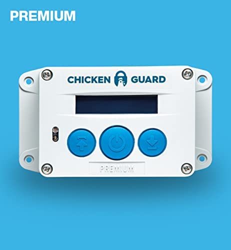 ChickenGuard Automatic Chicken Coop Door Openers, 3 Models, Timer/Light Sensor, Lift up to 4kg Pop Hole Door, Batteries (Premium)