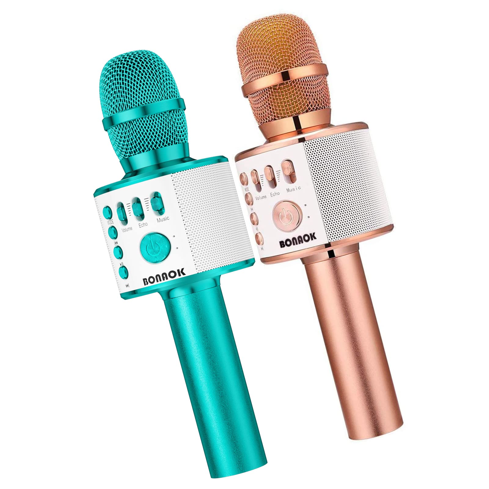 BONAOK 2 of Q37 Karaoke Microphone, Portable Karaoke Machine with Built in Speaker for Kids and Adults