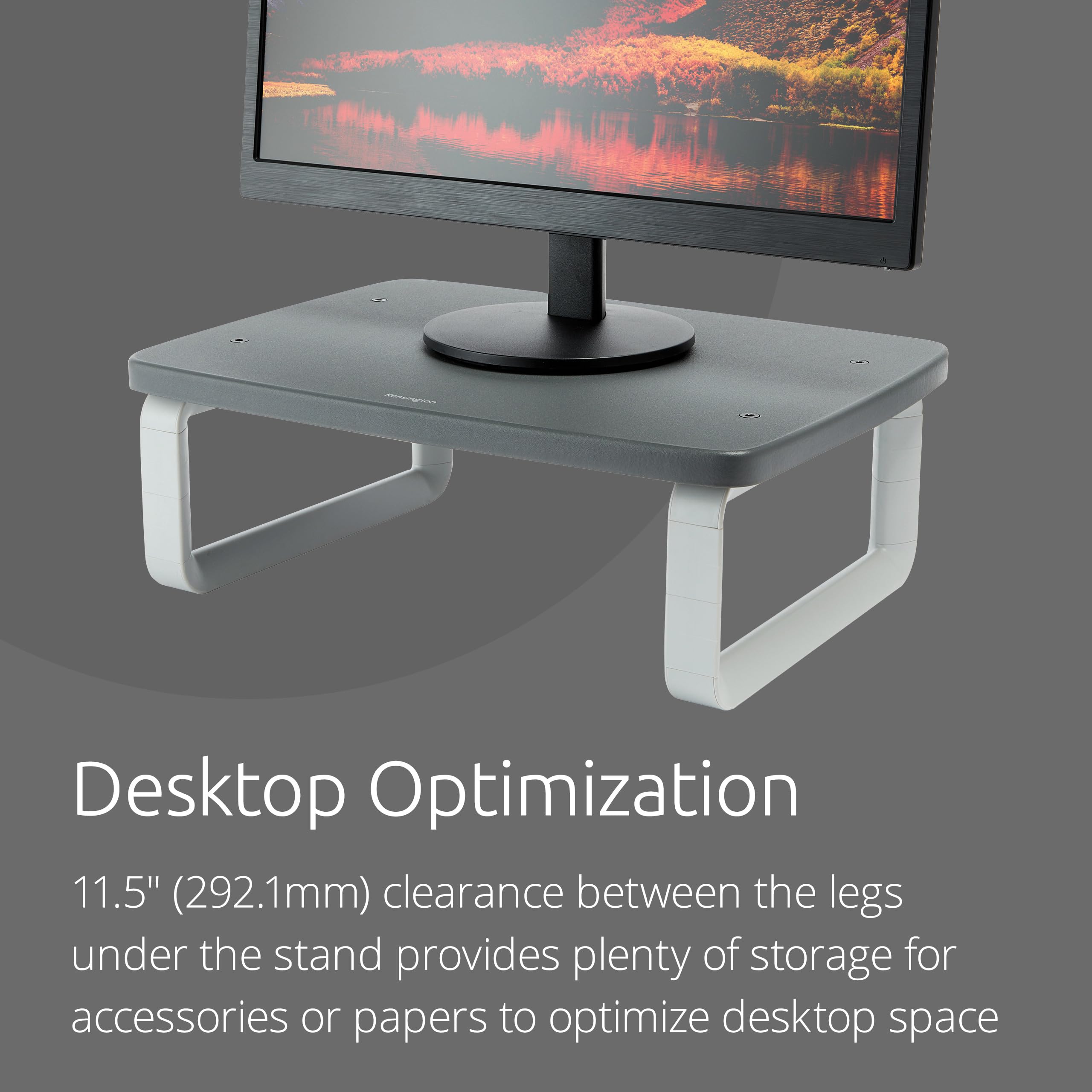Kensington SmartFit Monitor Stand Plus for up to 24” screens - Gray (K60089)