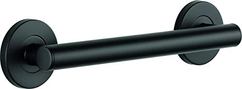 DELTA FAUCET 41812-BL Contemporary Decorative ADA Grab Bar, Matte Black, 12 in