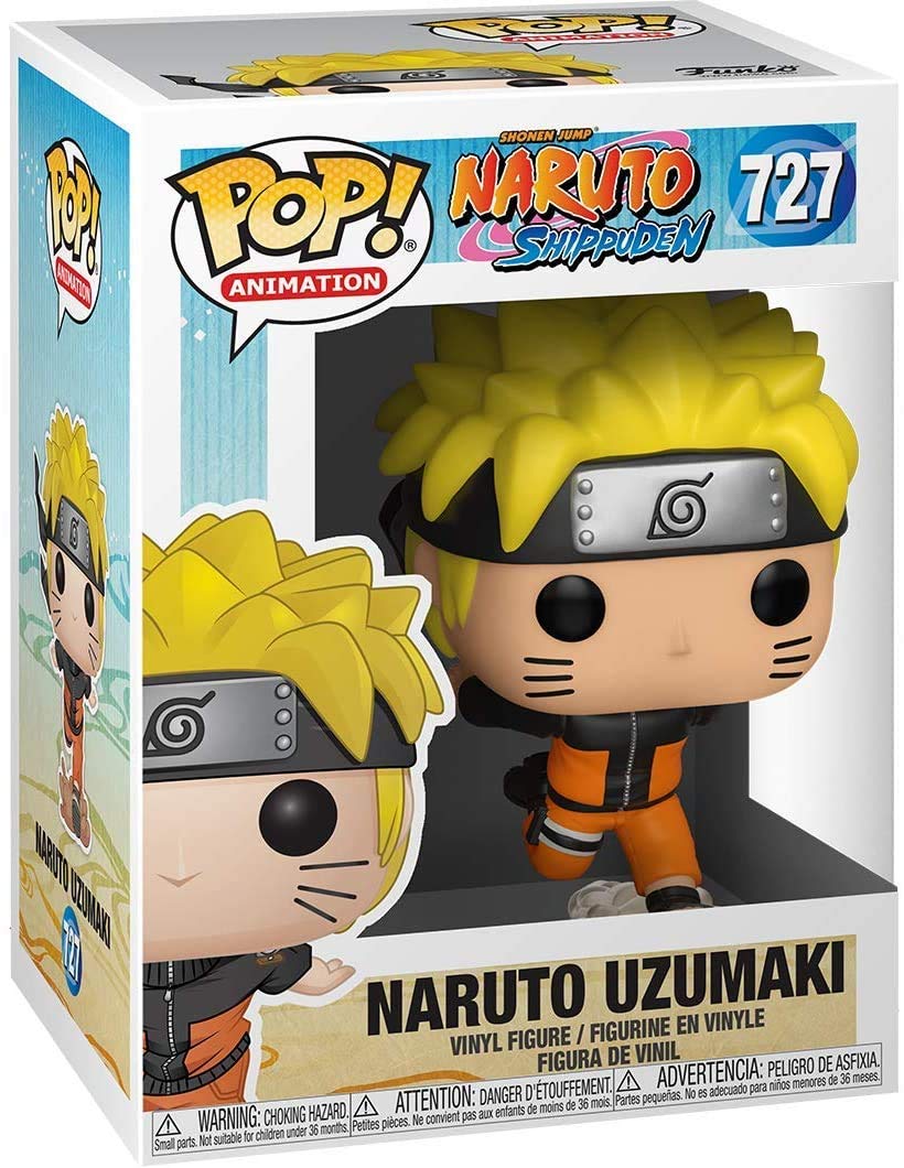 POP Naruto Shippuden - Naruto Uzumaki (Running) Funko Vinyl Figure (Bundled with Compatible Box Protector Case), Multicolor, 3.75