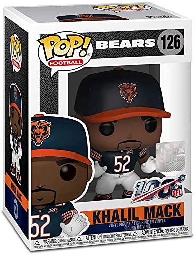 Pop NFL: Khalil Mack Chicago Pop # 126 Vinyl Figure (Bundled with Compatible EcoTEK Pop Protector)