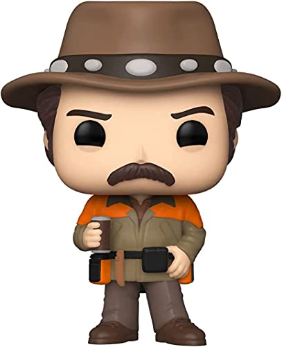 POP Parks and Rec - Hunter Ron Swanson Funko Vinyl Figure (Bundled with Compatible Box Protector Case)