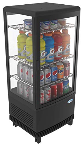 KoolMore CDCU-3C-BK Display Refrigerator, Black, 3cubic feet