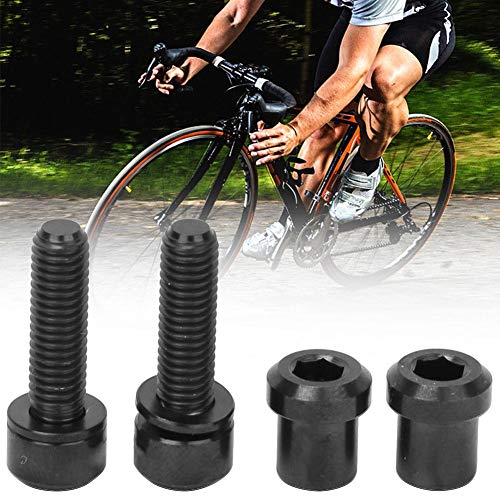 Bicycles Bolts Replacement Accessories wear-Resistant 4PCS Alloy M5*18 Stem Screws Set for Trail Riding for School Sports(Black)
