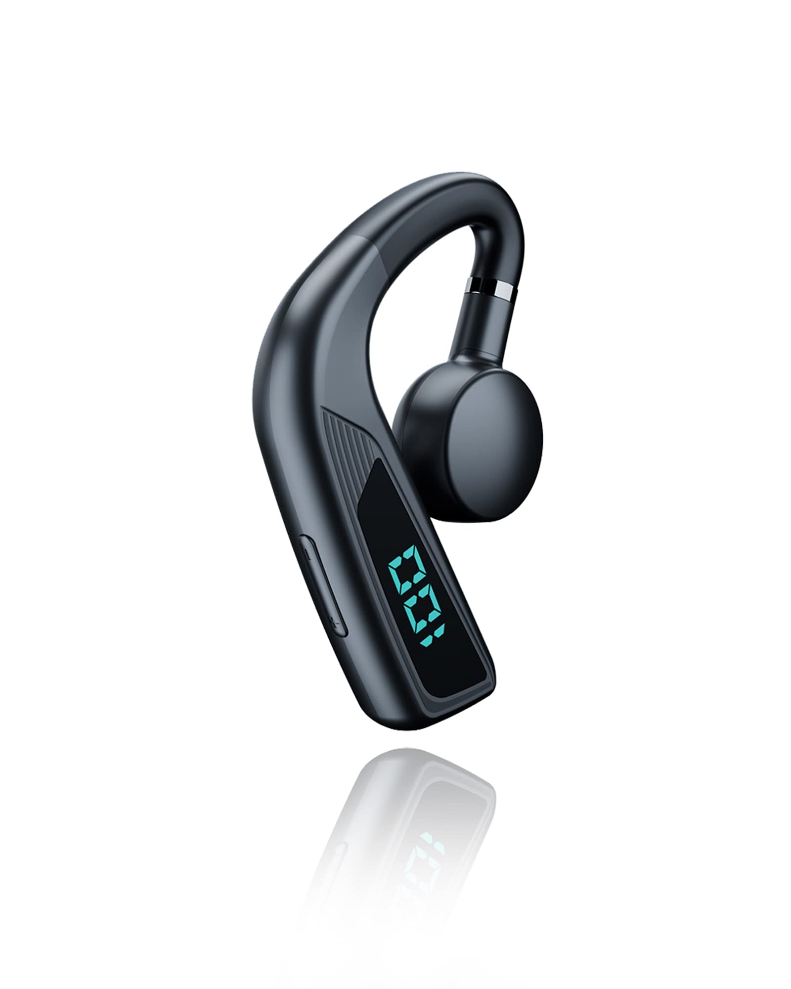 Bone conduction headphones bluetooth earpiece open ear headphones with microphone noise cancelling trucker bluetooth headset for cell phones hand-free IPX5 waterproof headset with 20-Hours usage