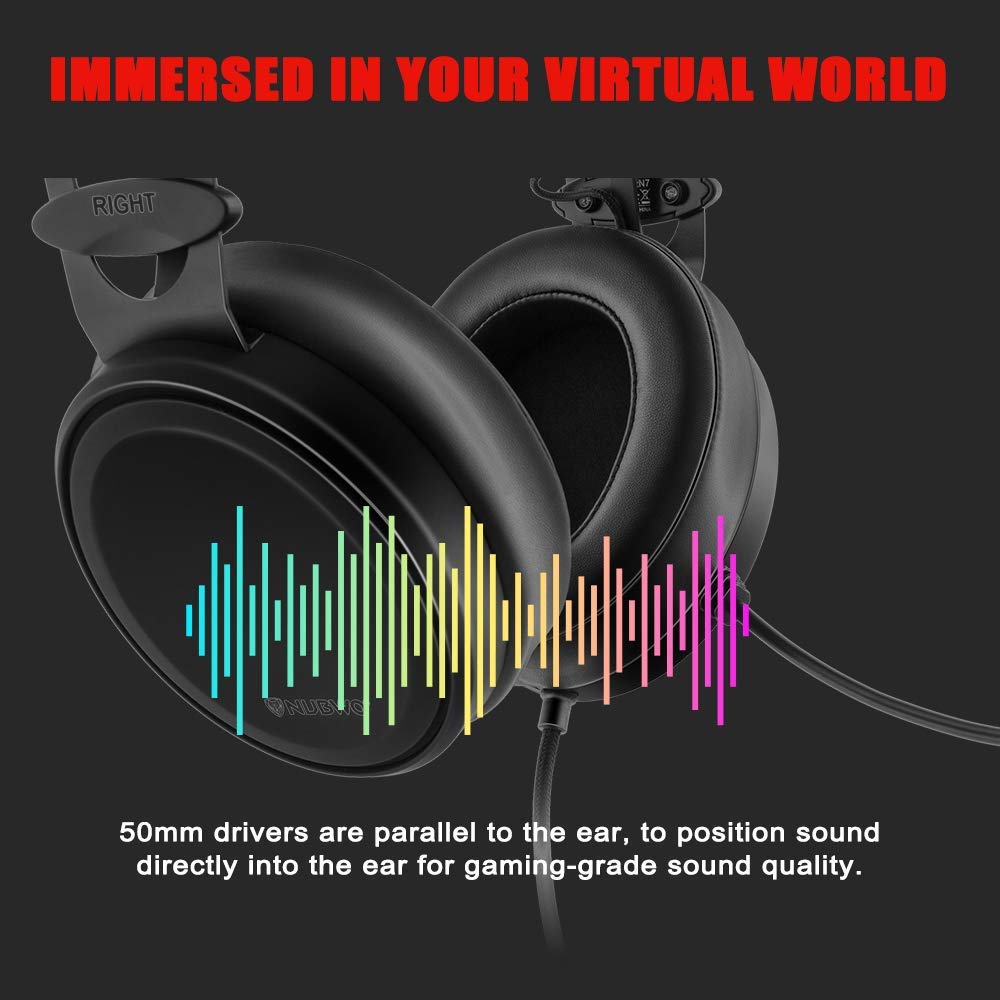 LUPSAN Gaming Headset for Xbox one PS4 Controller, PC Mic Stereo Gamer Headphones with Microphone Computer Nintendo Switch Playstation 4 PRO Xbox 1 x Games