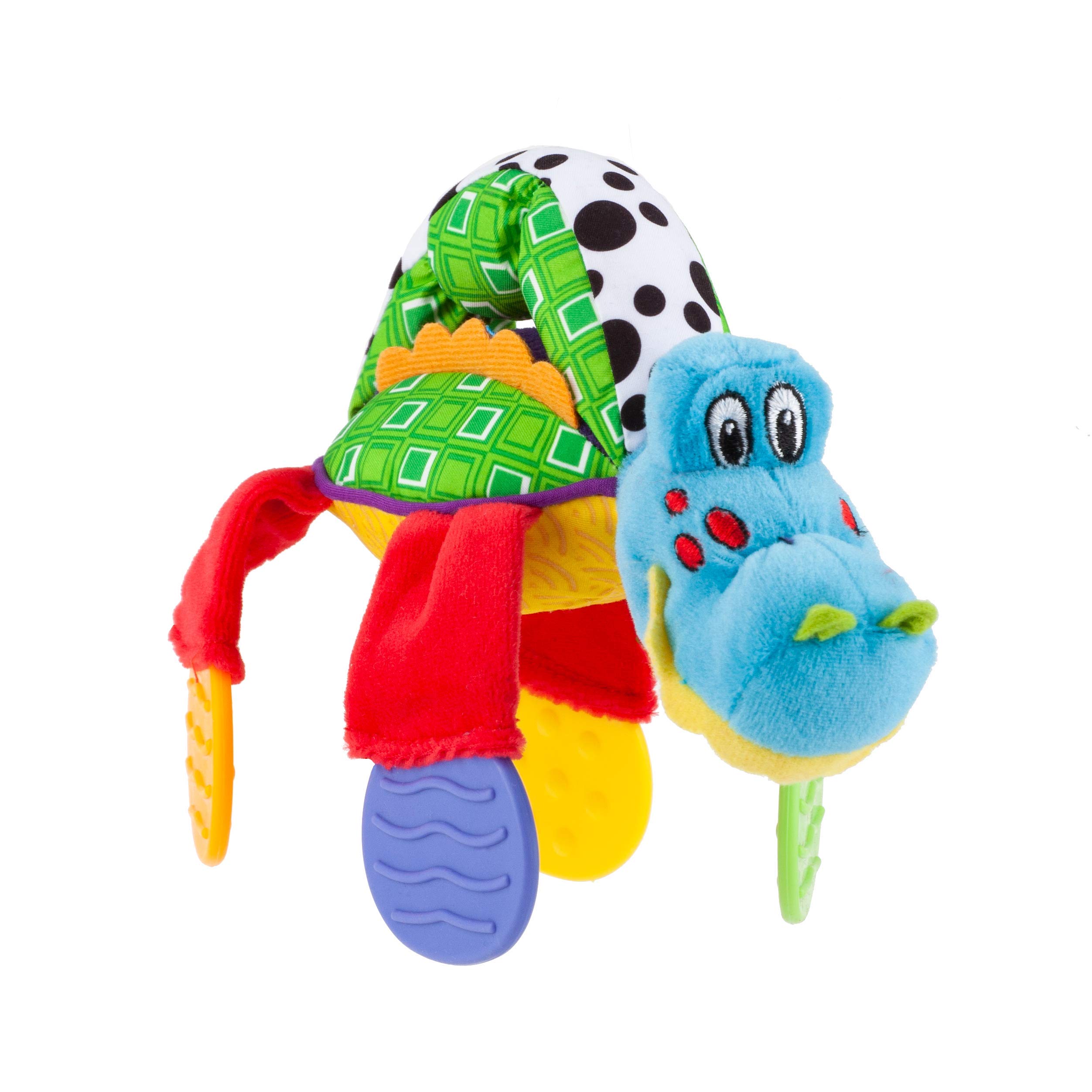 Nuby Floppers Plush Teether, Alligator