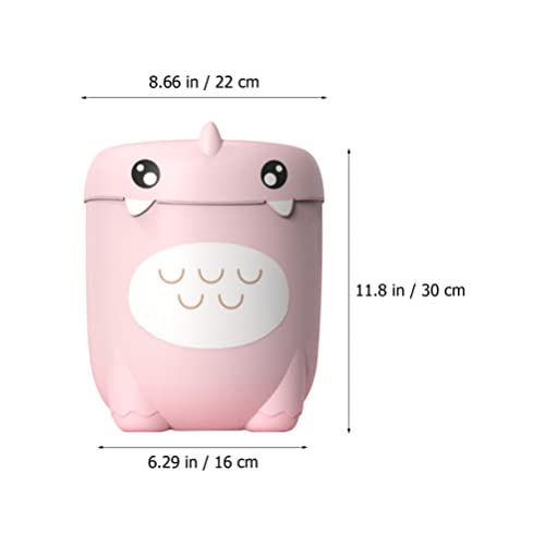 FOMIYES Trash Cans Rainbow Basket Plastic Garbage Can Trash Can Cartoon Garbage Bin Wastebasket Garbage Waste Basket with Pressure Ring for Home Kitchen Bathroom Cute