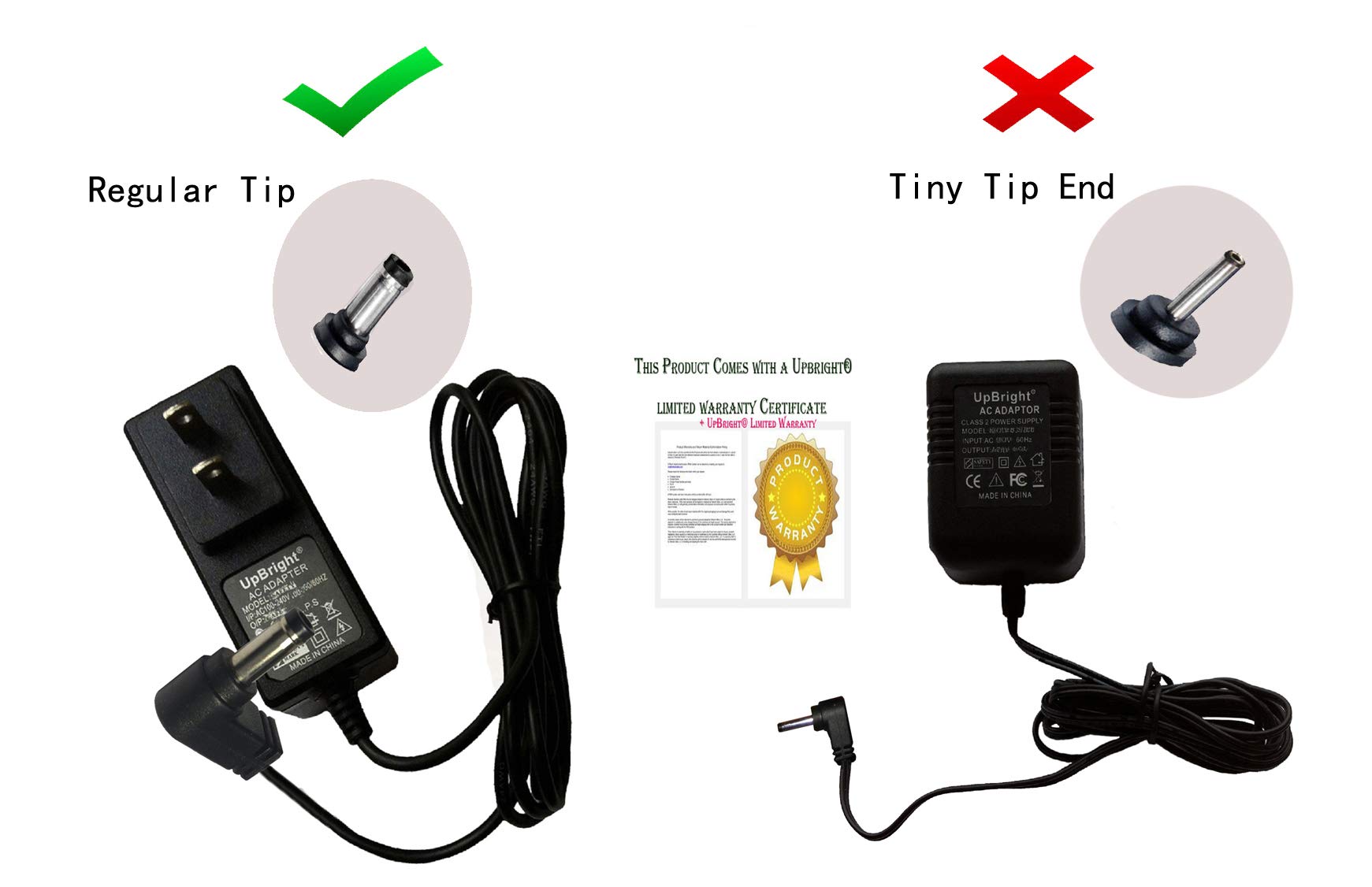 UpBright DC 6V AC/DC Adapter Compatible with VTech AT&T CS6114 CS6649 CS6759 CS6829 CS6859 CS6729-2 CS6529-14 CS6529-15 CS6529-16 CS6529-17 CS6529-2 CS6124-31 Phone 6VDC Power Supply Charger(NOT AC6V)