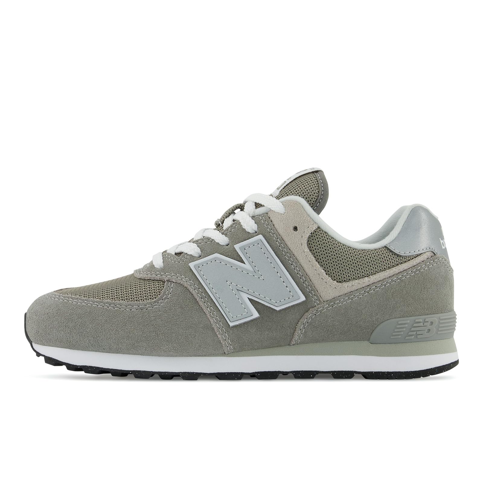 New Balance Boy's Kids 574 V1 70s Racing Lace-up Sneaker, Grey/White, 11 Wide Little