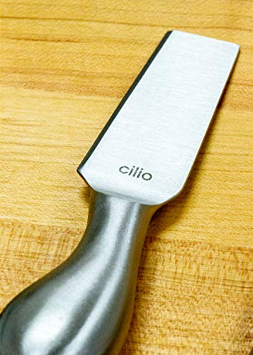 Cilio Piave Brushed Stainless Steel Cheese Knife in Wooden Box, Set of 4