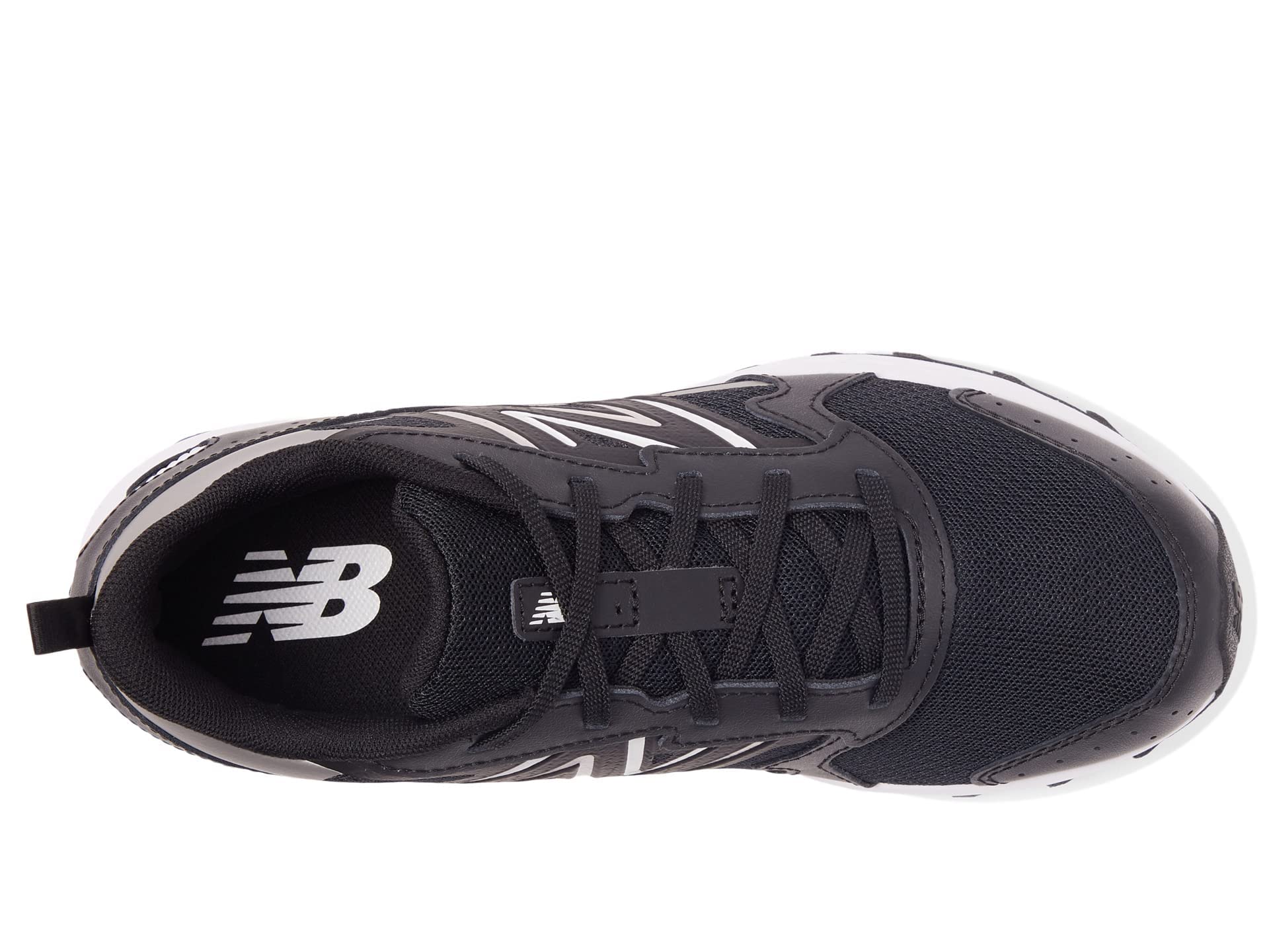 New Balance Kid's Fresh Foam 650 V1 Lace-up Running Shoe, Black/Metallic Silver/White, 5 Wide Big Kid