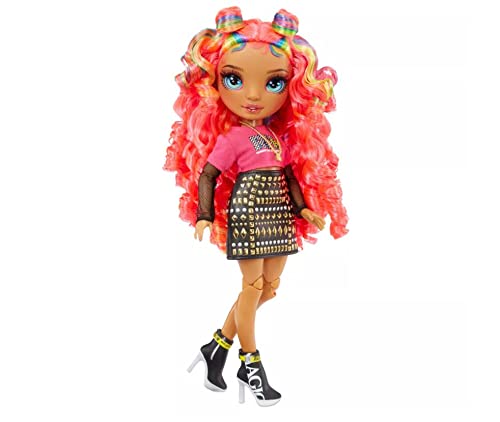 Rainbow High Rockstar Fashion Doll 2 Complete Outfits & Rockband Essentials Choose Carmen Major, Vanessa Tempo, Lyric Lucas , Multicolour