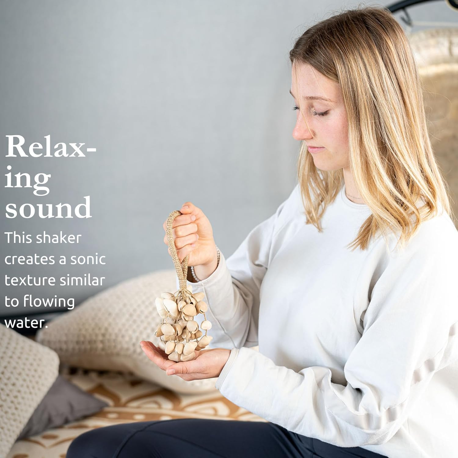 Meinl Sonic Energy Seed Shell Shaker Percussion Instrument — Nature Sounds for Meditation, ASMR, Sound Therapy, Yoga