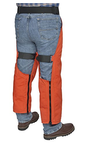 Delta Plus - WELJE9136Z JE-9136Z ProChapsZ 1000 Denier Wrap Around Calf Protection with Zipper, 36" Length from Waist, Orange