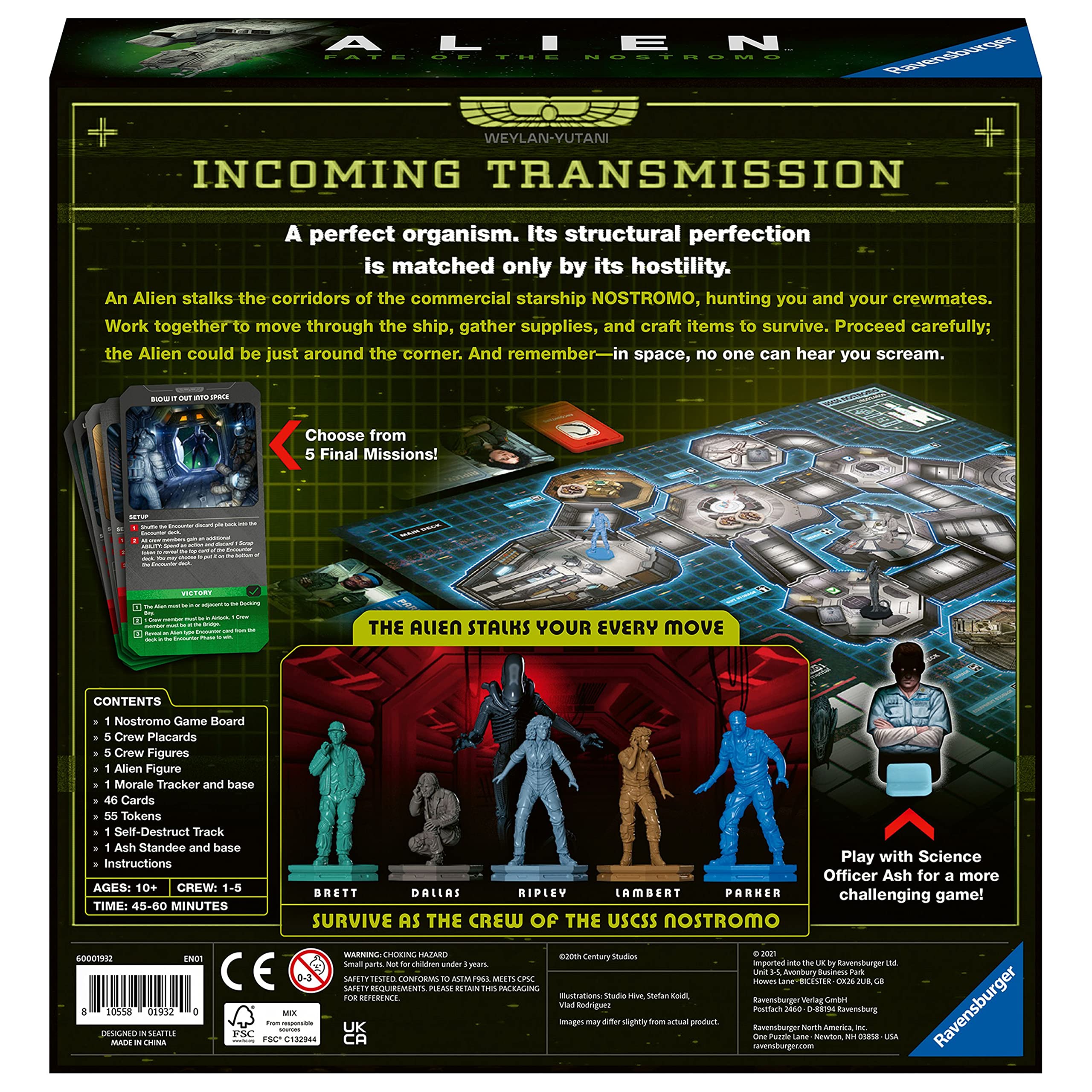 Ravensburger Alien: Fate of The Nostromo Board Game for Ages 10 & Up – A Cooperative Strategy Game of Suspense