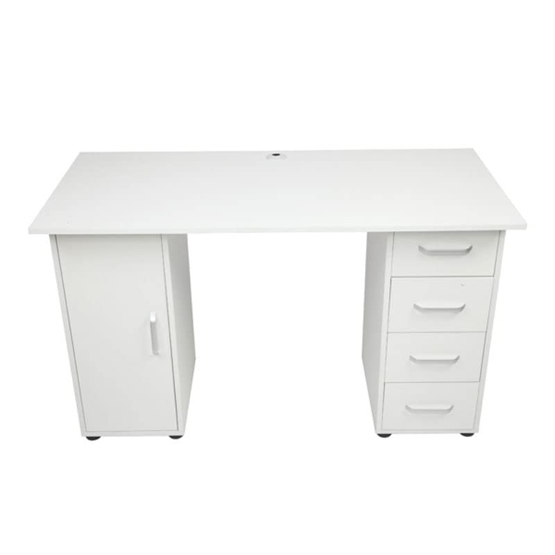 CZDYUF Door Four Drawer Computer Desk White