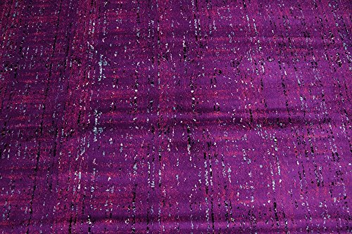 Unique Loom Imperial Collection Paisley, Distressed, Border, Vintage, Modern, Abstract Area Rug, 8 ft x 11 ft 6 in, Lilac/Black