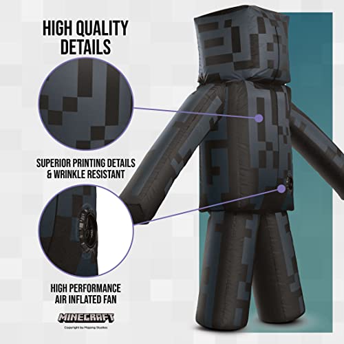 Enderman Costume, Inflatable Minecraft Costumes for Kids, Child Size Fan Operated Expandable Blow Up Suit Black