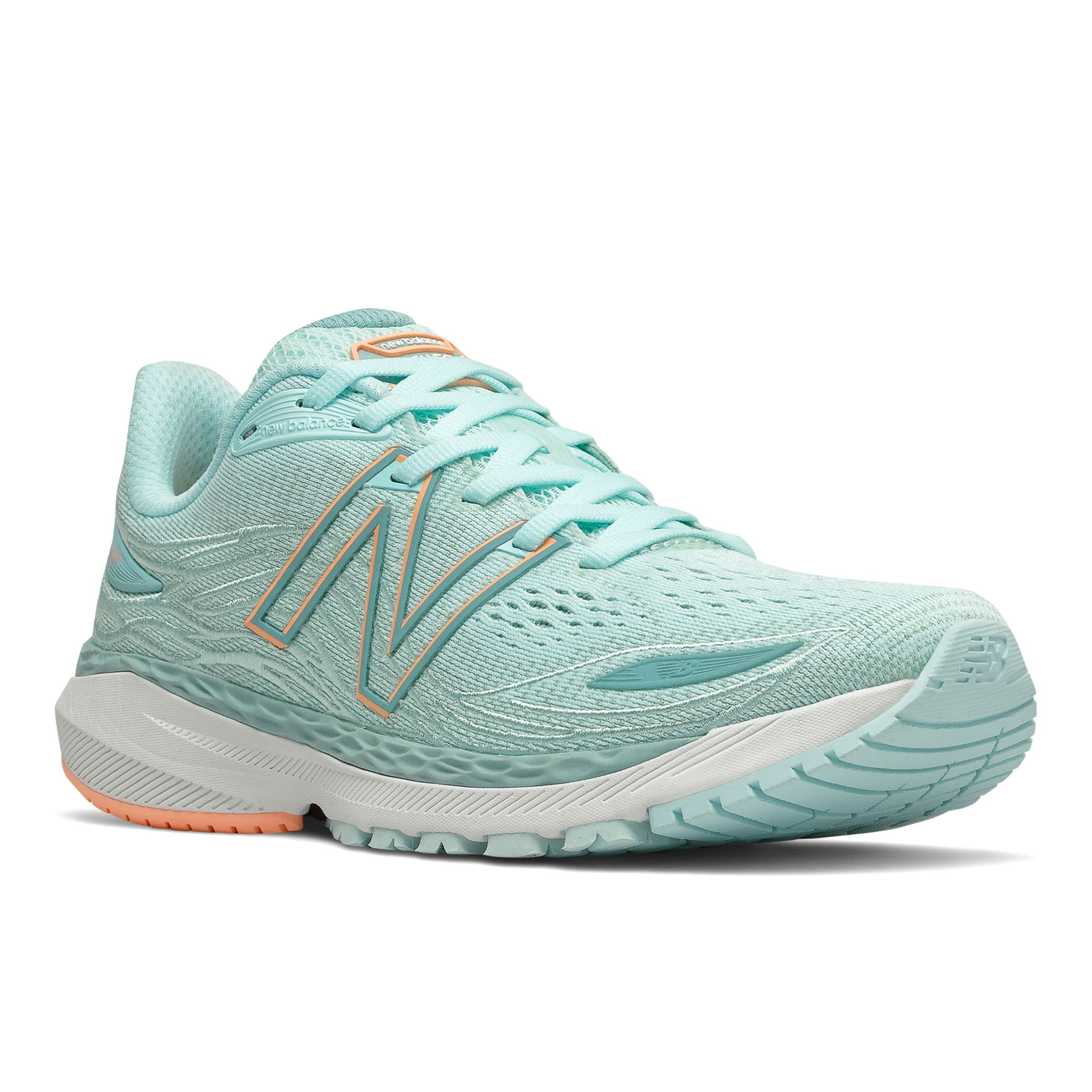 New Balance Women's Fresh Foam X 860 V12 Running Shoe, Blue/Light Mango, 8 M