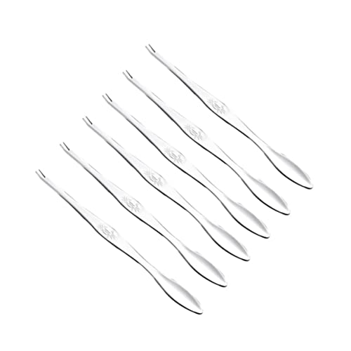 Housoutil 6pcs 304 Nutcracker Tool Stainless Steel Spoon Metal Cooking Spoon Crab Tool Set Crab Leg Tools Lobster Tools Crab Fork Crab Eatting Tool Seafood Needle Peeling Machine Seafood Aub