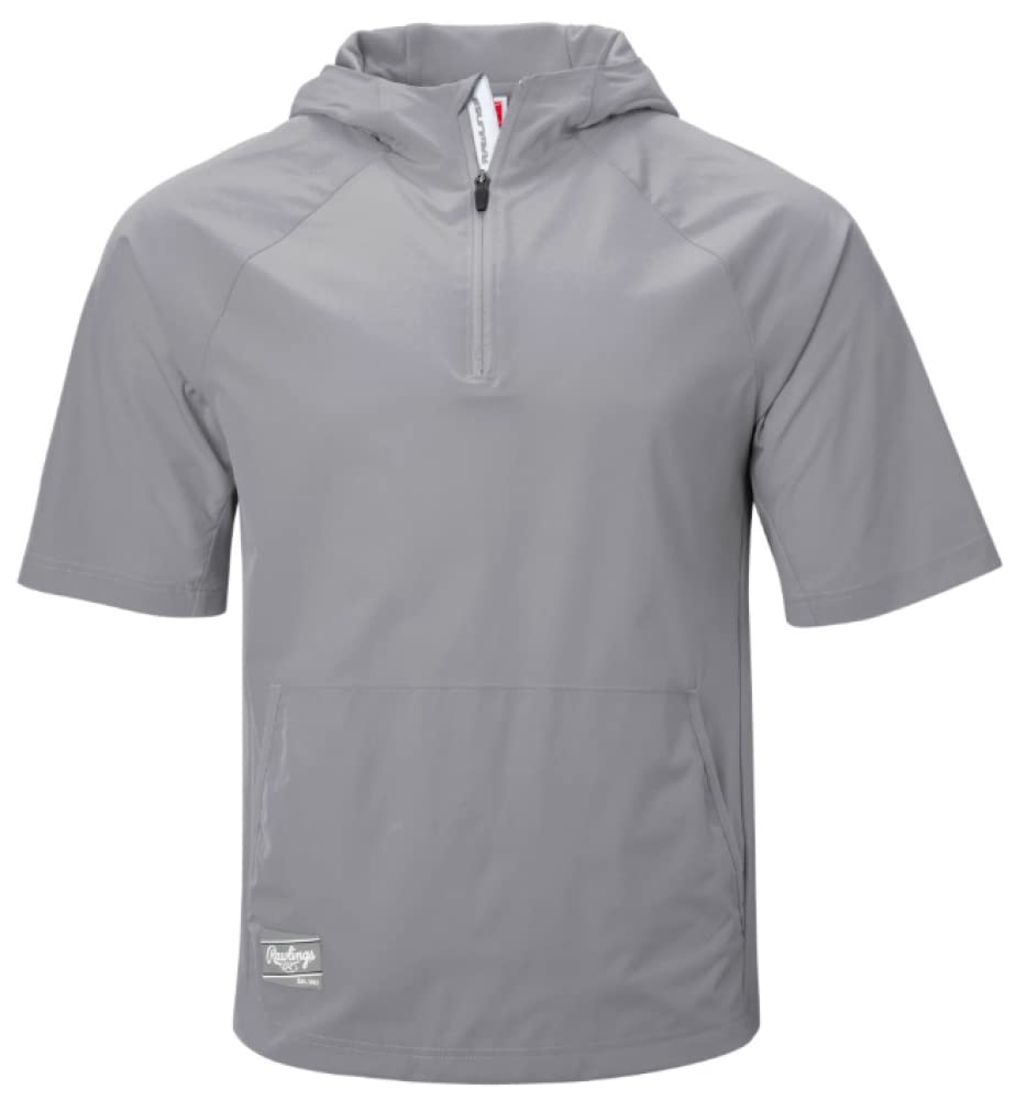 Rawlings Men's Standard Adult Color Sync Short Sleeve Jacket, X-Large, Blue Grey