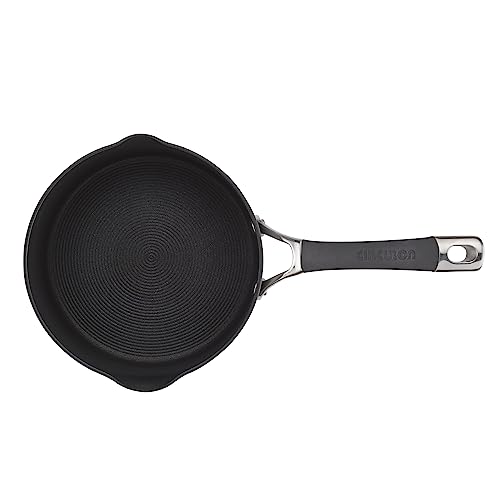 Circulon Radiance Hard-Anodized Nonstick Straining Saucepan, 3-Quart, Gray