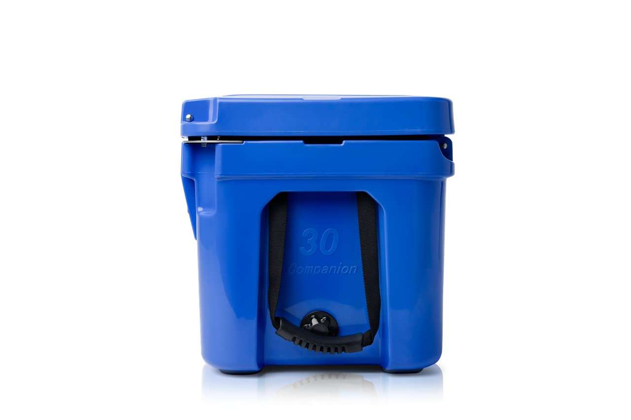 Blue Coolers Companion Cooler – 30 Quart, Roto-Molded Ice Cooler | Large Ice Chest Holds Ice up to 10 Days | (30 Quart, Arctic White)