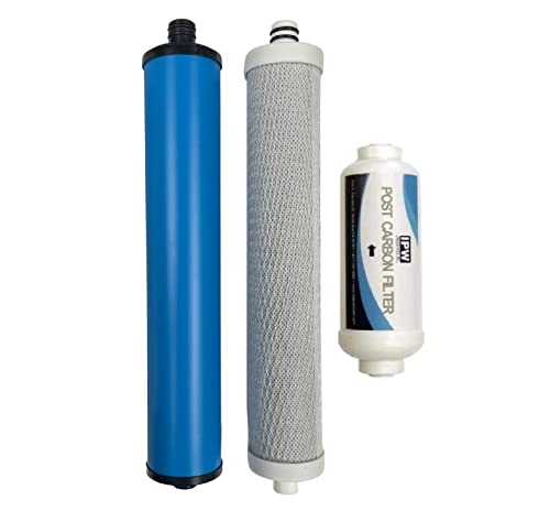 Compatible MICROLINE 435 R.O. Split Pre Carbon/Post GAC / 6" Inline with 3/8" Quick Connect fittings - Filter Set