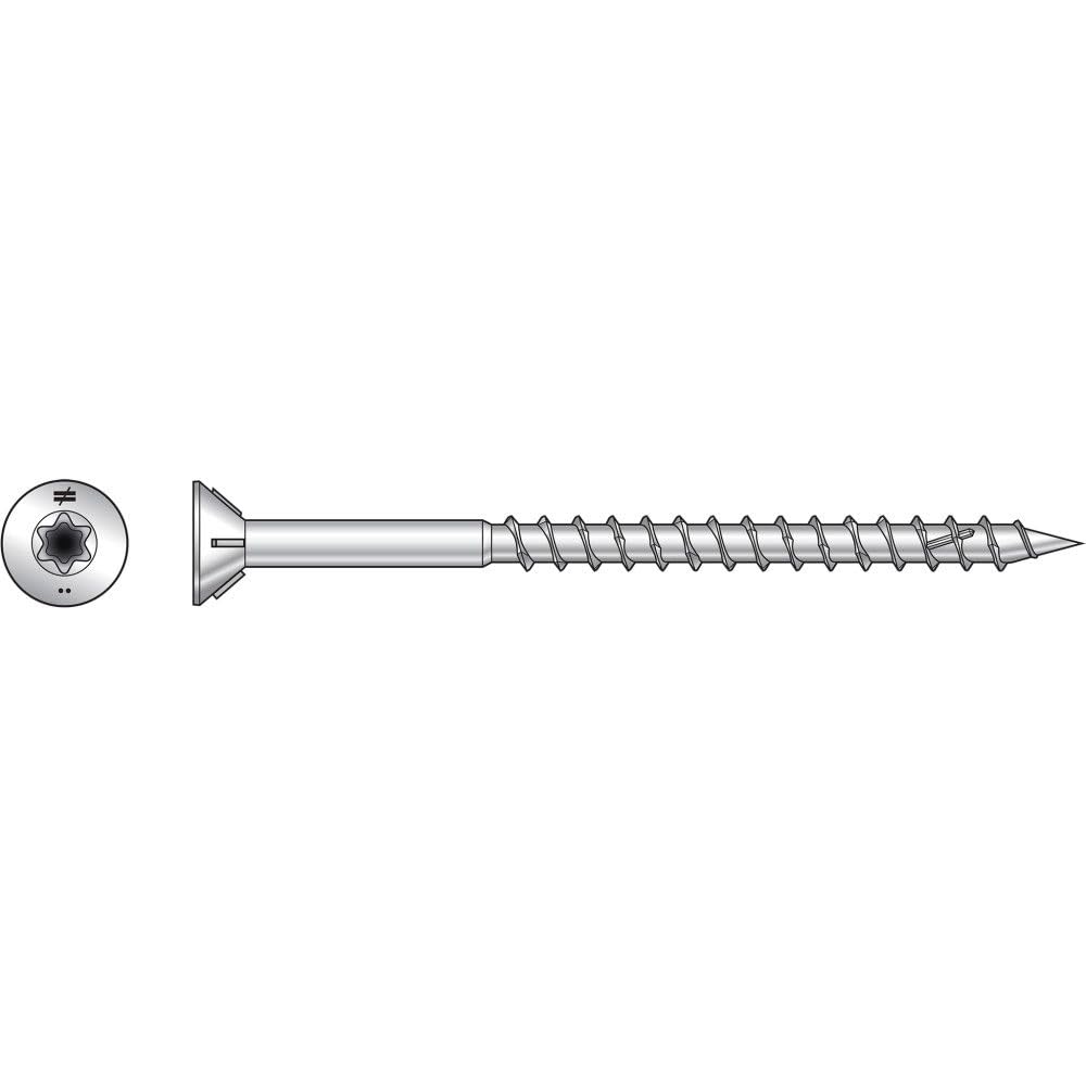Simpson Strong-Tie SSDWP3S305 Deck-Drive DWP Wood SS Screw (Collated) — 10 x 3 in. T25 6-Lobe Type 305 (1000-Qty)