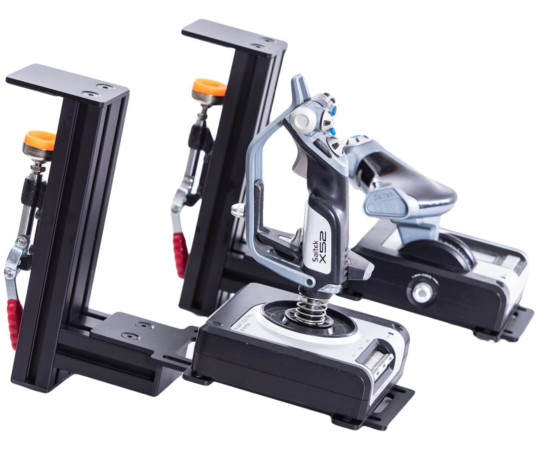 MEZA-Set of 2 Hotas Desk Mounts Joystick Mount Compatible with Logitech G X52/X52 Pro/X56/X56 Rhino/Thrustmaster T.16000M FCS/TCA Officer Pack Airbus Hotas Mount