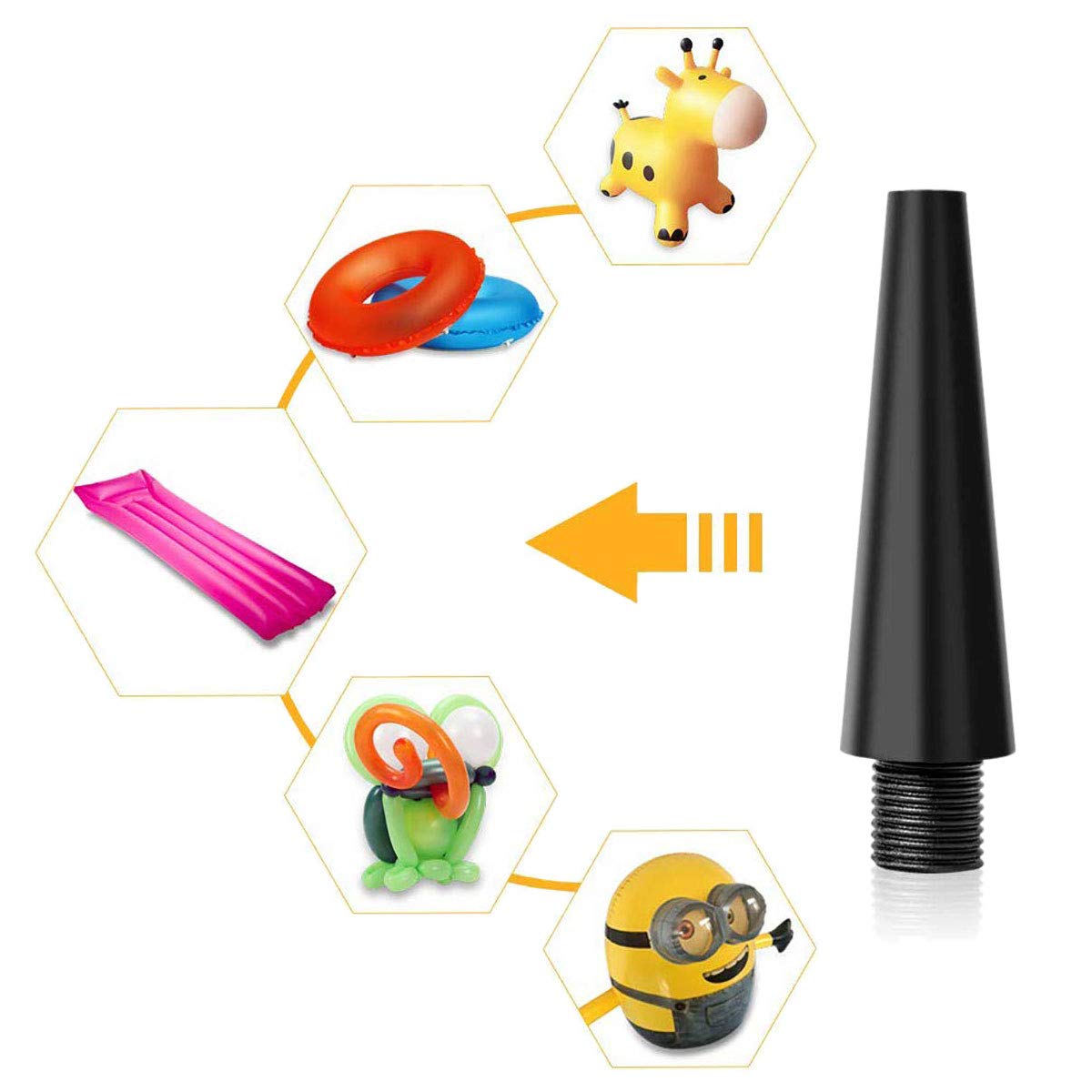 BSTHP Valve Adapter Set, 6Packs Bicycle Car Valve Adapter Kit Set for Air Compressor Floor Pump SV AV DV Car Gas Station