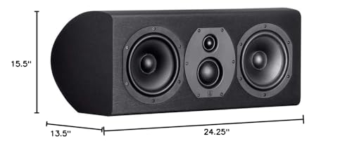Monolith THX-365C Ultra Center Channel Speaker (Each) THX Certified, Premium Drivers, Premium Built Cabinet,Black