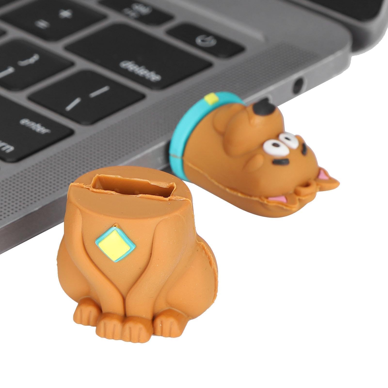 Cartoon Animal Dog USB Flash Drive, High Speed USB 2.0 Memory Thumb Stick U Disk Zip Drive Thumb Drive for School Kids and Students(128GB)