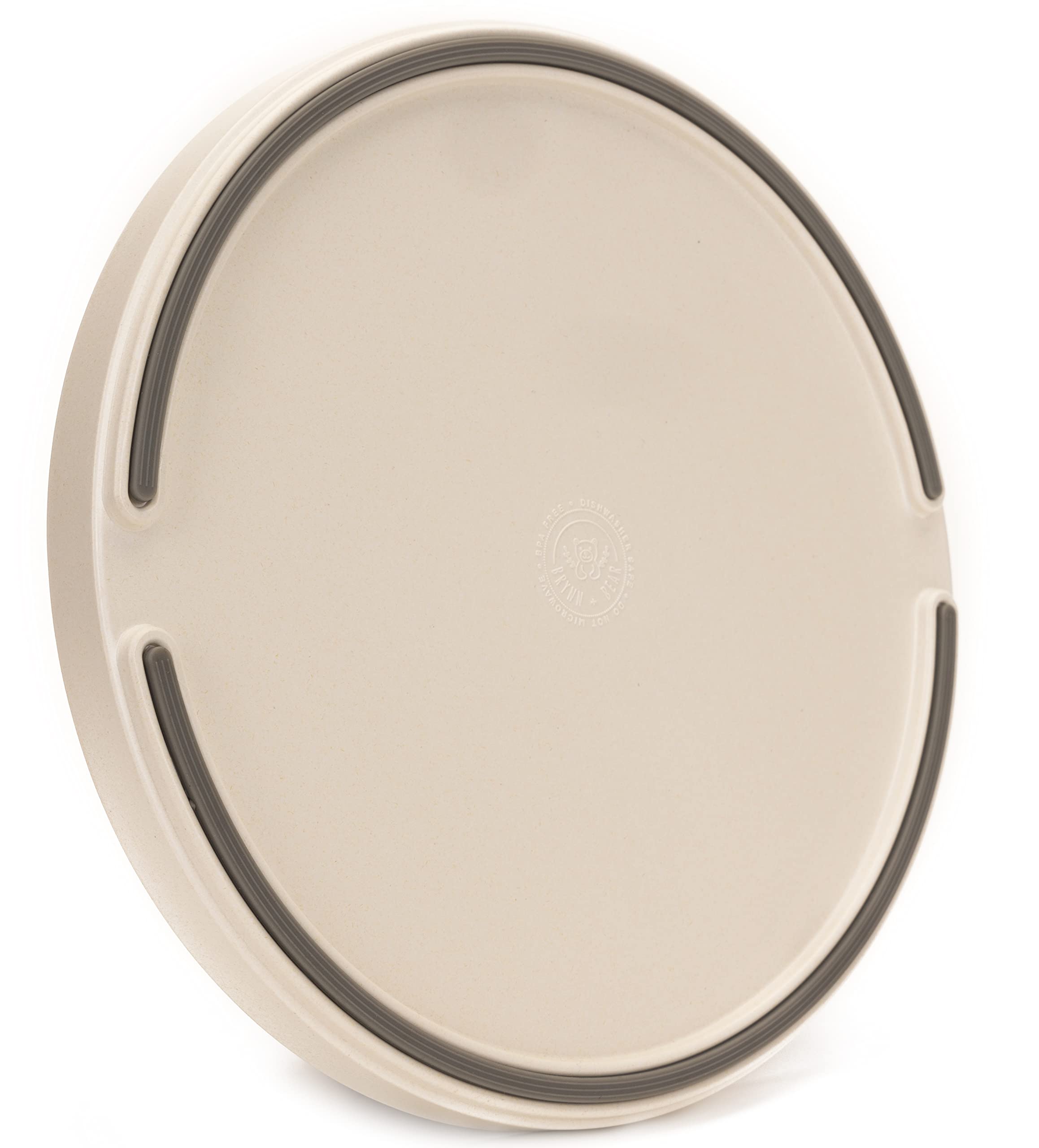 Brynn + Bear Upgrade Your Child's Dining Experience, Slide-Resistant Bamboo Plates, Expertly Crafted for Ages 3+ Dishwasher Safe and Durable | Cutie Cats