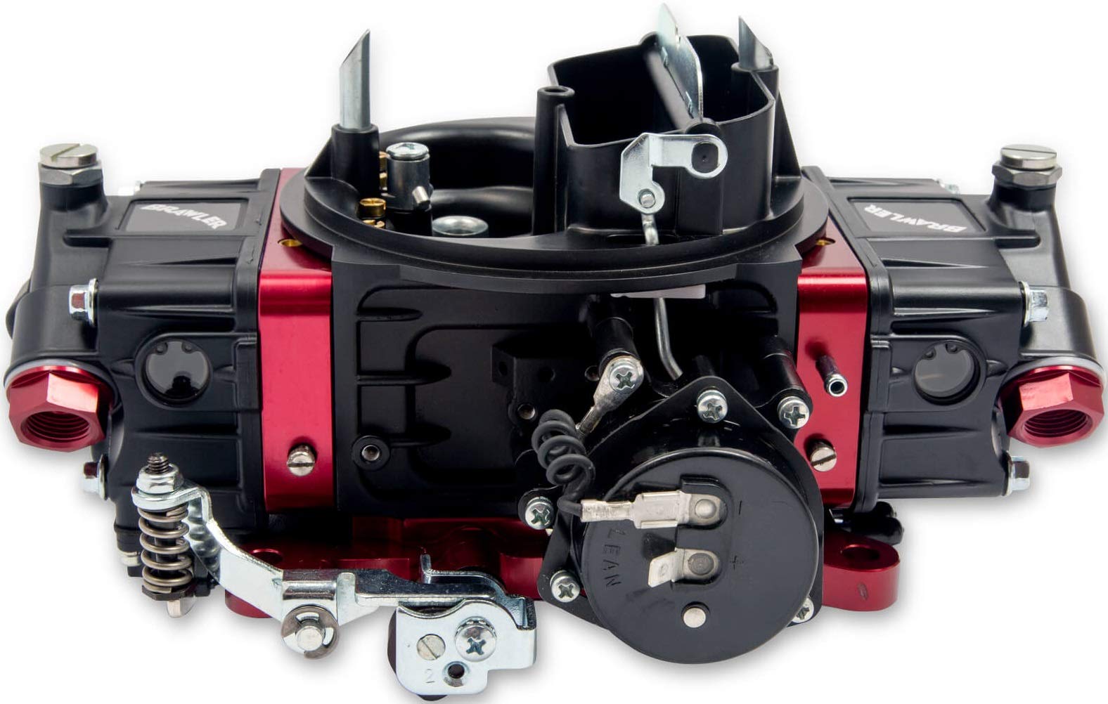 NEW HOLLEY 600 CFM QUICK FUEL BRAWLER STREET CARBURETOR,RED BILLET BLACK FINISH,MECHANICAL SECONDARIES,ELECTRIC CHOKE,4150 MODEL,COMPATIBLE WITH GASOLINE
