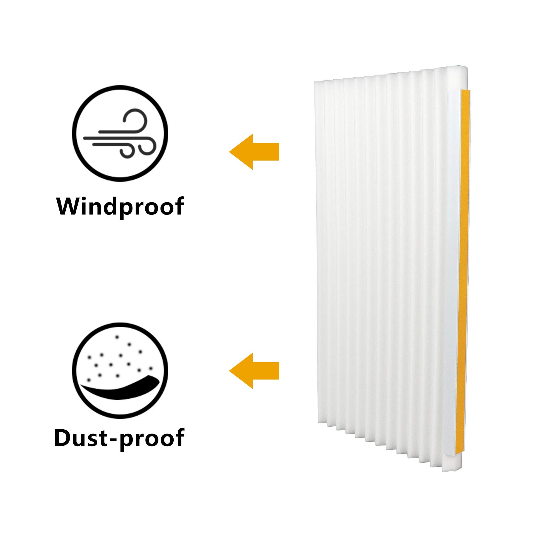 LBG Products Window AC Foam Insulation Panel Kit,Pack of 2 Insulated Air Conditioner Side Panels,18in High x 9in Wide x 7/8in Thick