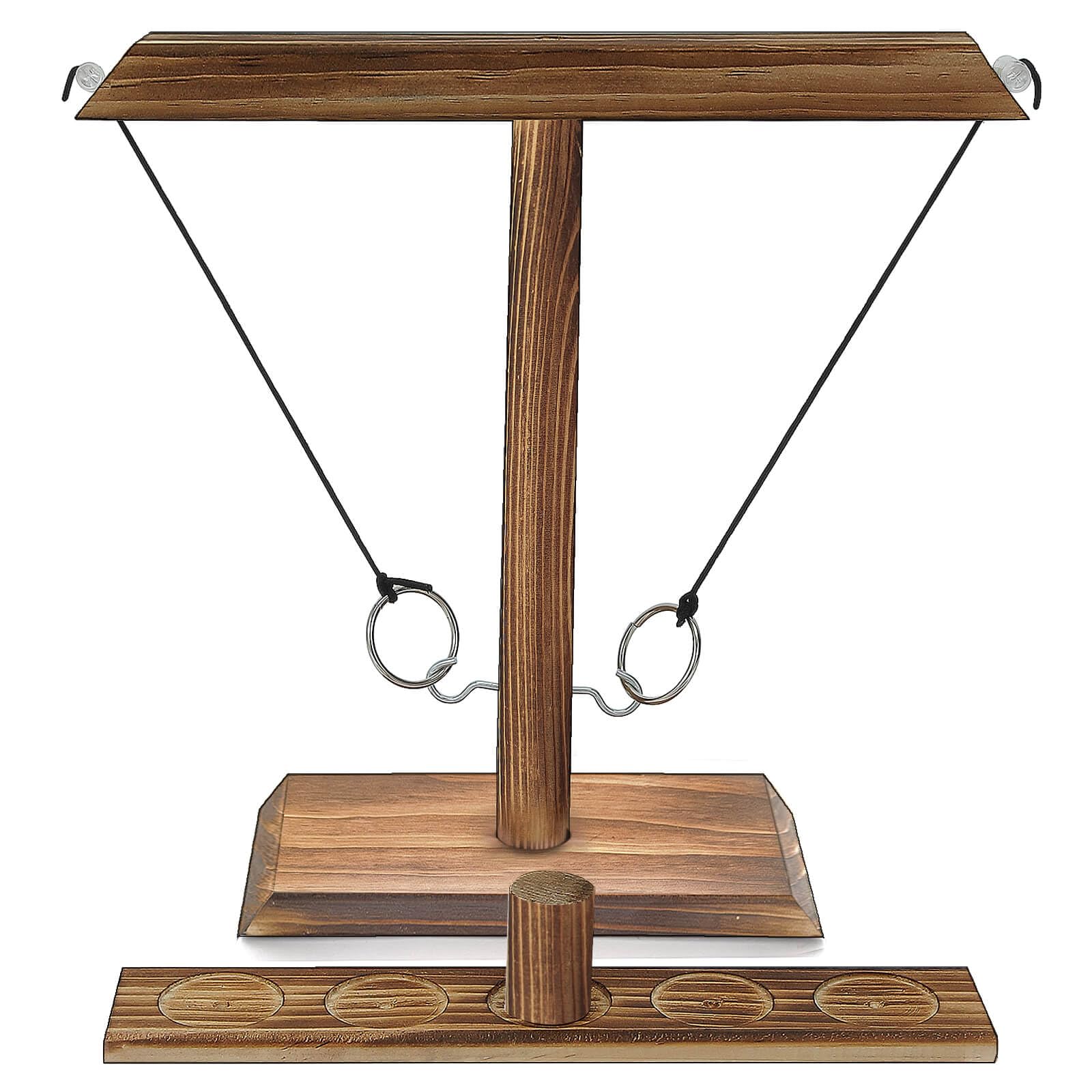 Ring Toss Games for Adults, Fun Hook and Ring Game, Handmade Wooden Interactive Game for Home, Bars and Party 2023 Newly Classic Large Size
