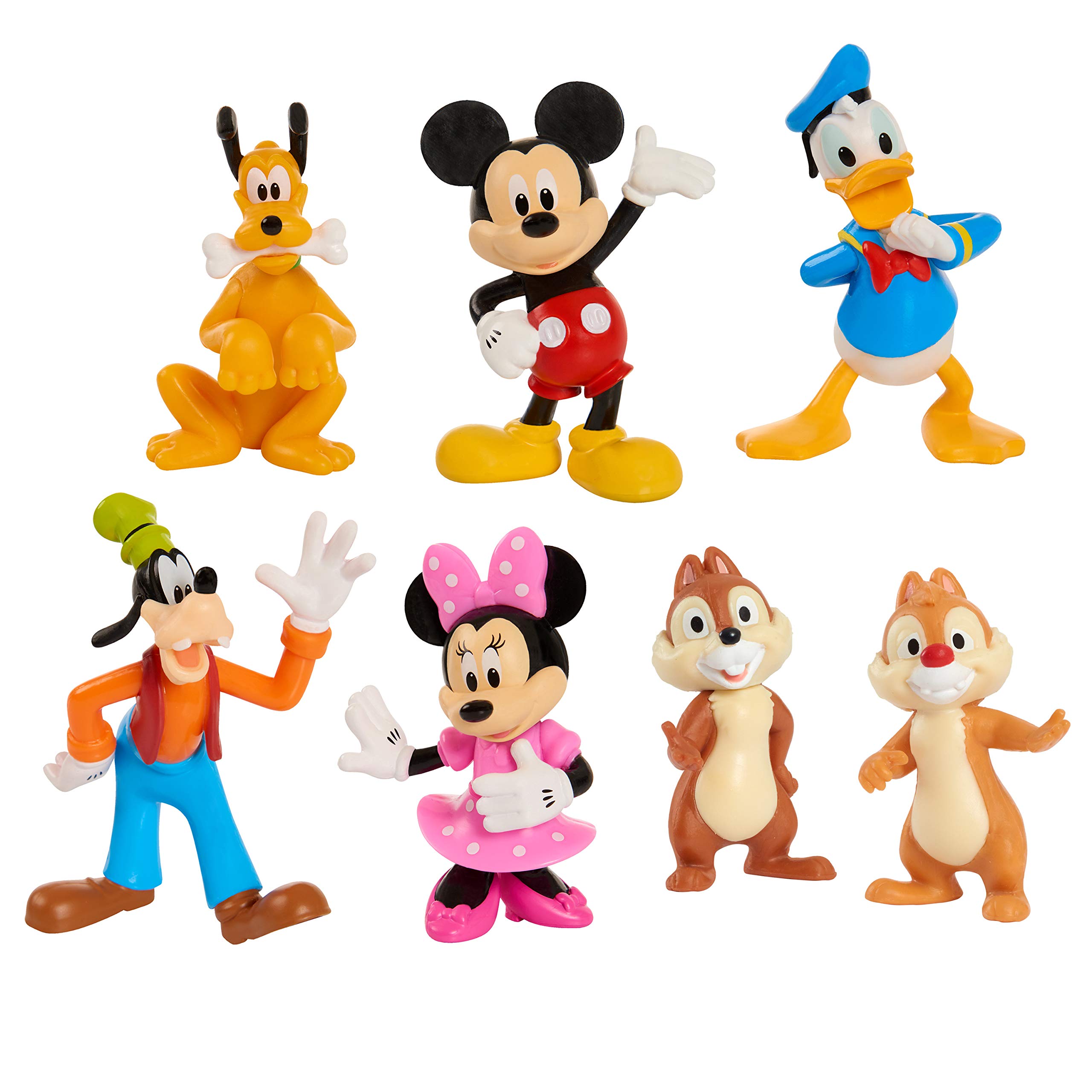 Mickey Mouse 7-Piece Figure Set, Mickey Mouse Clubhouse Toys, Officially Licensed Kids Toys for Ages 3 Up, Amazon Exclusive