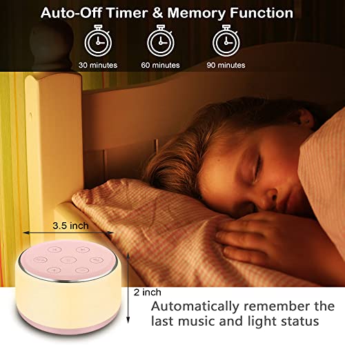 Sound Machine Baby for Sleeping β Portable White Noise Machine for Kids Adults with Night Light, 34 Soothing Noises, USB Rechargeable Sleep Machine for Nursery Lullaby