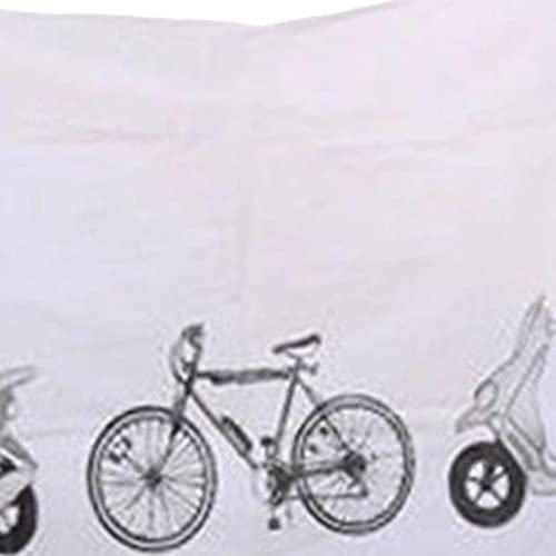 B Baosity Road Bike Cover Waterproof Rustproof Windproof Raincoat for Outdoor Storage Motorcycle, White