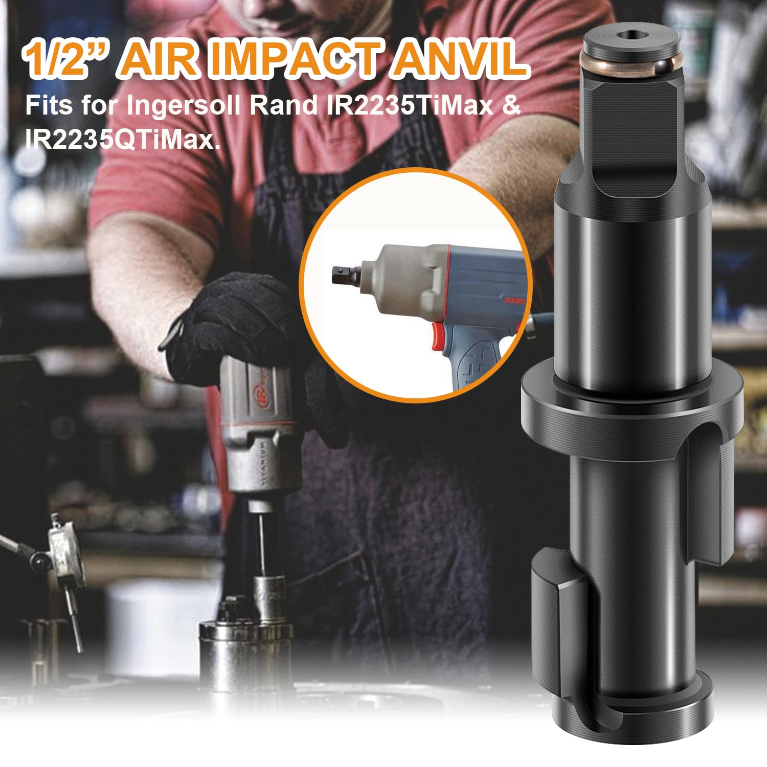 johntruck 1/2β Air Impact Anvil Fit for Ingersoll Rand IR2235TiMax & IR2235QTiMax